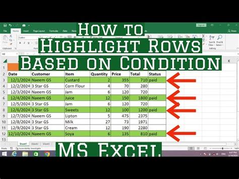 How Auto Highlight Row In MS Excel How To Auto Highlight Row Based On Cell Value In Excel