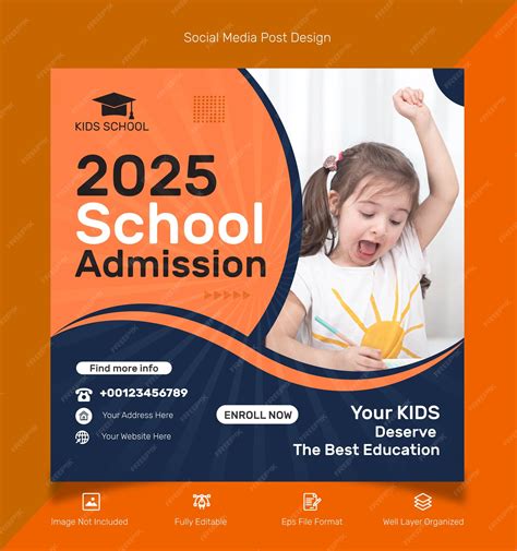 Premium Vector Back To School Post Design Template Or Social Media