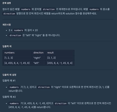 [swift] 프로그래머스 입문 문제 배열 회전시키기 — ukseung ios