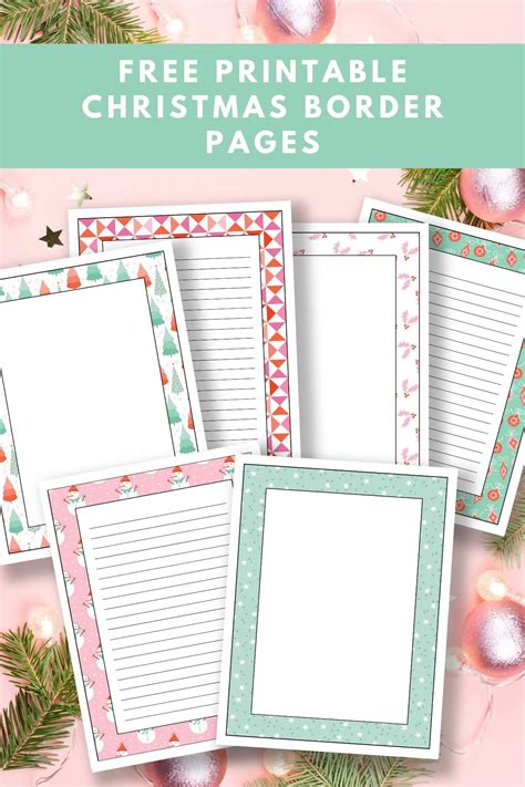 Free Printable Christmas Stationery Borders Fanny Printable