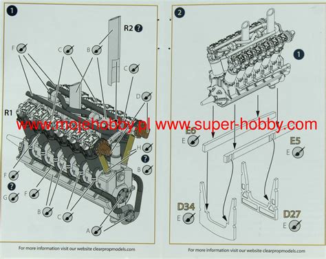Liberty L 12 Engine Set Clear Prop Models A72086
