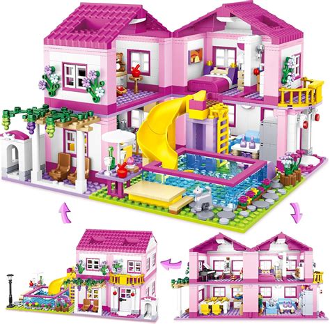 Pink Girls Summer Villa Friends Building Set Compatible With Friends