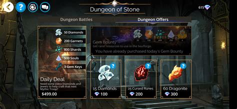 [reported known issue] daily deal price bug in dungeon bug reports gems of war forums