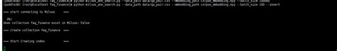 卡死： python milvus ann search py data path data qa pair csv
