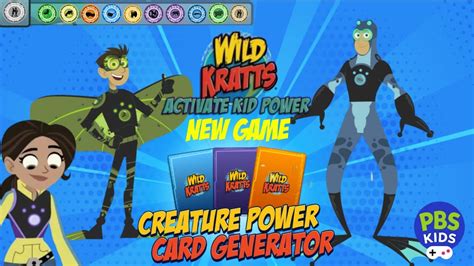 Wild Kratts Games Creature Power Card Generator Full Gameplay