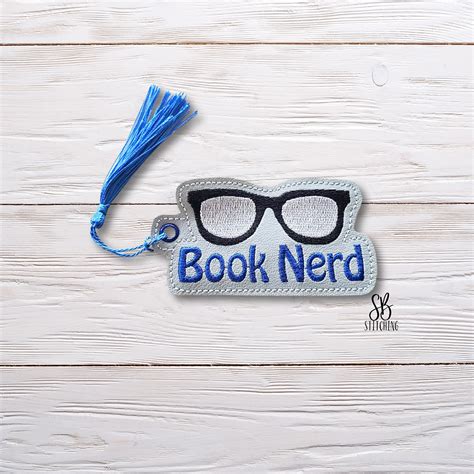 Book Nerd Bookmark Embroidery Design Sb Stitching