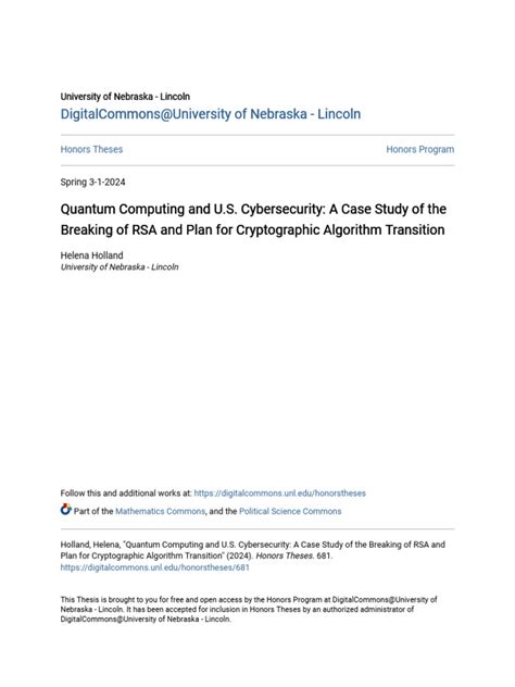 Thesis Pdf Key Cryptography Quantum Computing