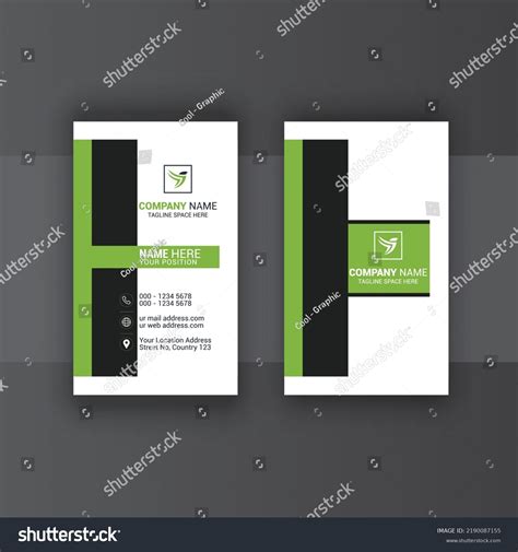 Vertical Business Card Design Vertical Template Stock Vector Royalty