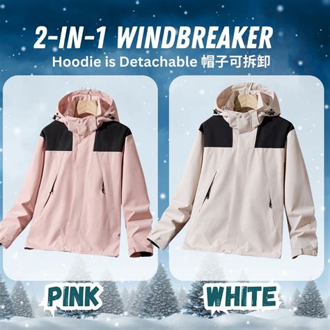 Men Women Winter 3in1 Jacket Gorpcore Windbreaker Waterproof Outdoor