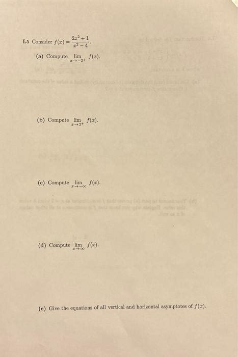 Solved Consider Fxx2−42x21 A Compute Limx→−2fx B