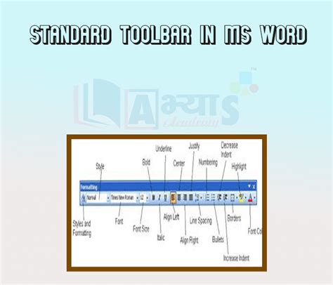Standard Tool Bar In Ms Word At Gabriella Morison Blog