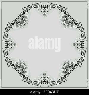 Floral Frame Border Line Art Coloring Page Background With Hand Drawn