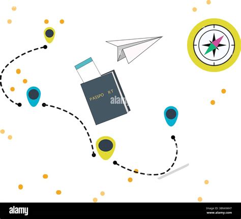 Travelling Map Or Direction Illustration Stock Vector Image And Art Alamy