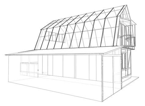 House Sketch Vector Rendering Of 3d Concept Outline Art Vector Concept Outline Art Png And