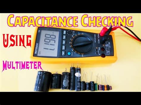 How to check capacitor value using multimeter - YouTube