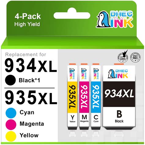 Dhecink 934xl 935xl Ink Cartridges 4 Pack Compatible With Hp Officejet