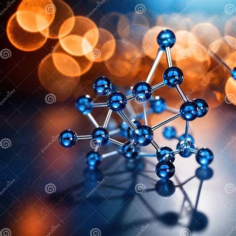 Model Of Molecular Structure Chemistry Representation Of Molecule Stock Illustration