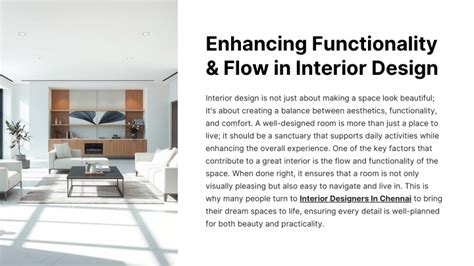Ppt Enhancing Functionality And Flow In Interior Design Powerpoint