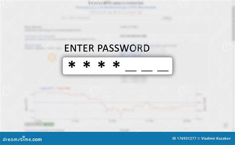 Screen Concept With Password Entry Field Stock Image Image Of