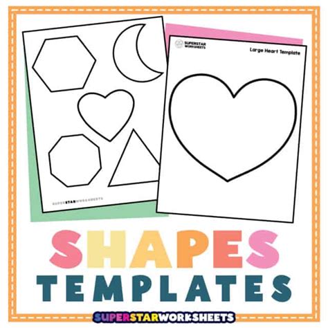 Shape Template Free Printables Superstar Worksheets