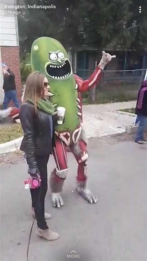 Pickle Rick Came To Visit My Neighborhood Halloween Festival Homemade