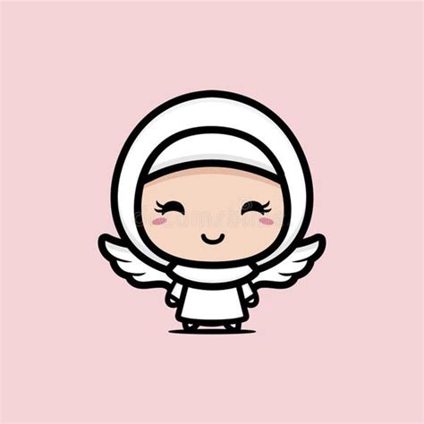 Lindo Personaje De Dibujos Animados Chica Se Convierte En Un ángel Con