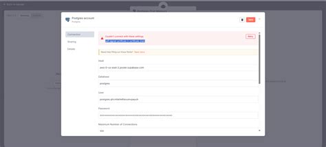 Supabase Postgres Cant Connect To My Local Hosted N8n Questions N8n Community