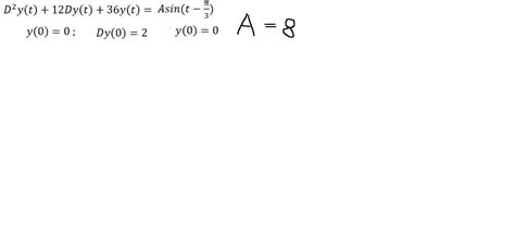 Solved Determine The Total Solution Given The Following
