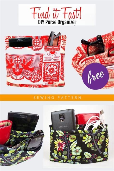 Find It Fast Diy Purse Organizer Free Sewing Pattern Sew Modern Bags Diy Purse Organizer