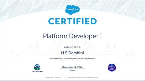 h s darshini on linkedin i achieved the salesforce certified platform