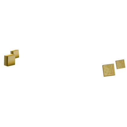 Double Sqauremulti Golden Textured Stud Earrings Roblox