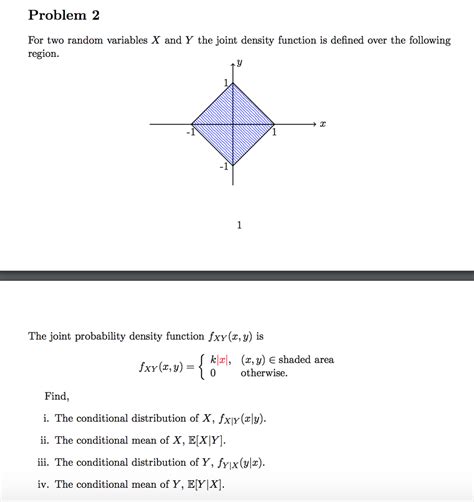 Solved Problem For Two Random Variables X And Y The Joint Chegg