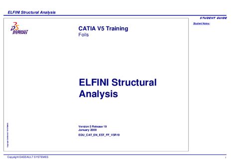 Pdf Elfini Structural Analysis Catia