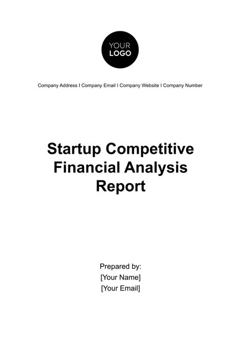 Free Startup Competitive Financial Analysis Report Template To Edit Online