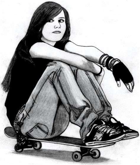 Skater Girl Aesthetic Drawing At Francisco Columbus Blog