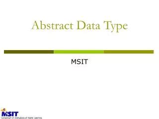 PPT Abstract Data Type ADT Specification Example In C PowerPoint Presentation ID 9511336