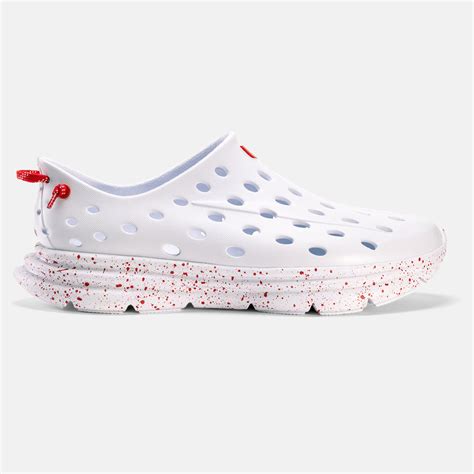 All White Red Speckle Kane Revive Active Recovery Shoe