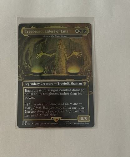 MTG Magic The Gathering Treebeard Eldest Of Ents Foil Borderless LOTR EBay
