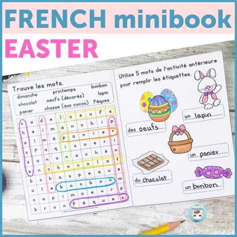French Easter Activity Minibook Un Livret Dactivités En Français Pour
