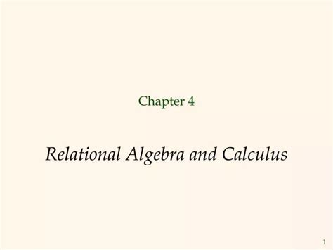 Ppt Relational Algebra And Calculus Powerpoint Presentation Free