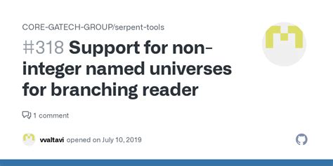 Support For Non Integer Named Universes For Branching Reader · Issue