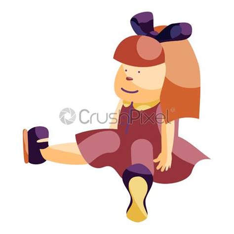 Girl Doll Toy Icon Cartoon Style Stock Vector 3809110 Crushpixel