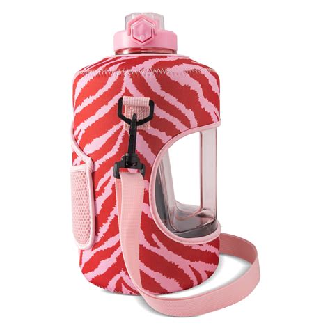 TAL Motivational Gallon Jug Water Bottle With Handle Push Button Lid