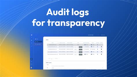Audit Logs For Transparency Alice Biometrics