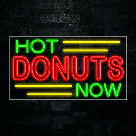Hot Donuts Now Led Neon Sign 33l X 18h 31733