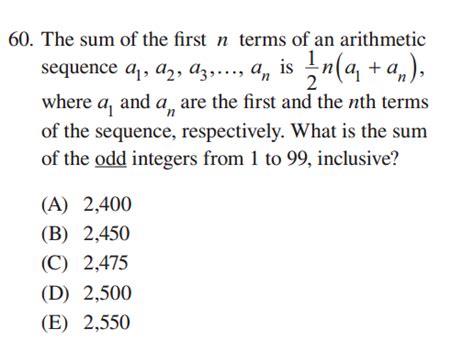 Solved The Sum Of The First N Terms Of An Arithmetic