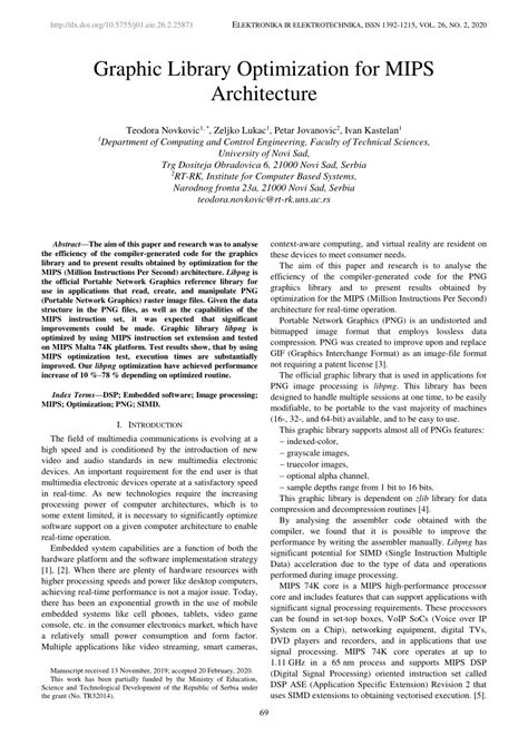 Pdf Graphic Library Optimization For Mips Architecture