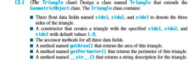 Solved 12-i (The Triangle class Design a class named | Chegg.com