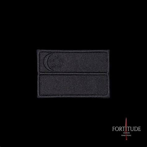Stealth Black Sg Flag Patch Fortitude Works Singapore