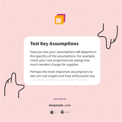 Test Key Assumptions Deepstash